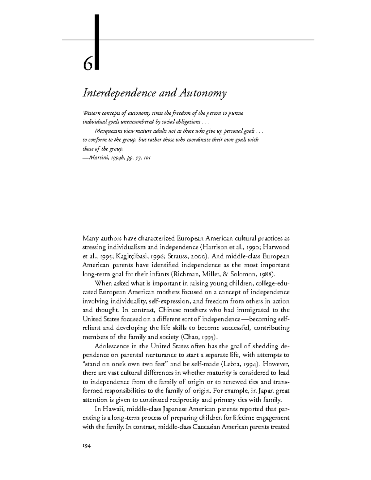 Cultural Perspectives on Autonomy and Interdependence: A Study (PSY 301 ...