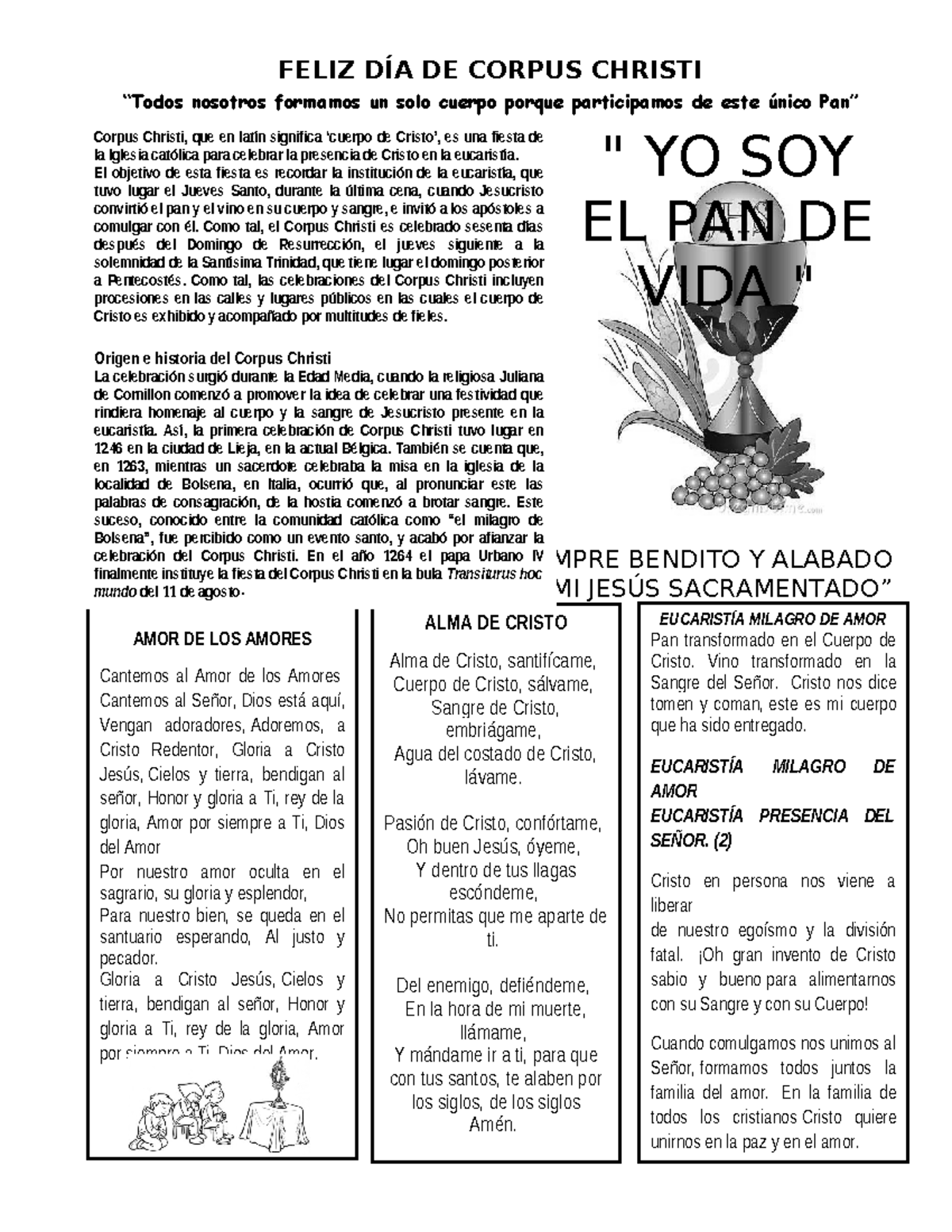 FICHA DE TEXTO: CELEBRACIÓN DEL CORPUS CHRISTI - Studocu