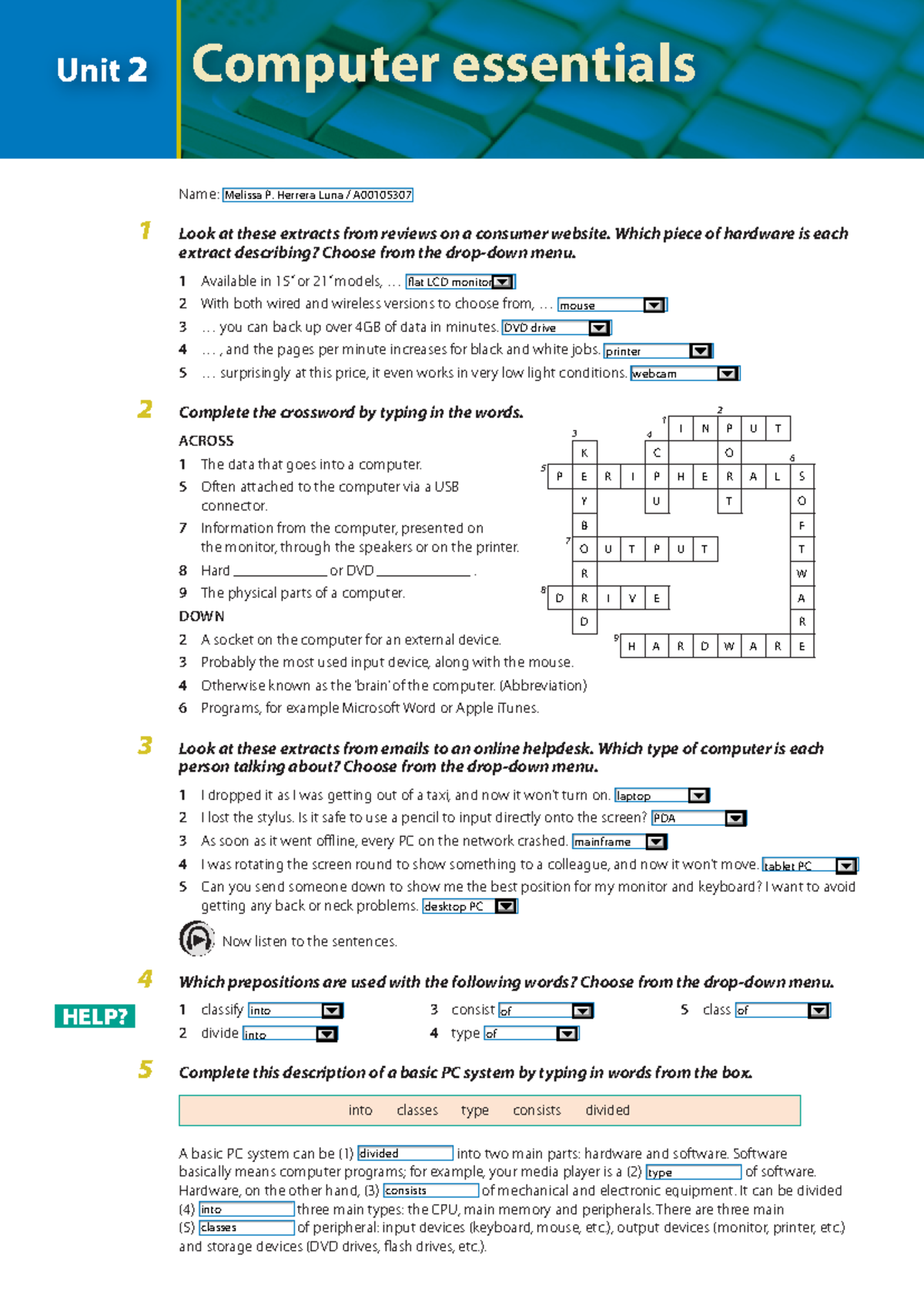 Workbook Unit 2 - Computer Essentials by Melissa Herrera - Studocu