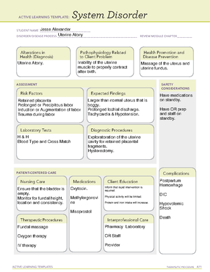 Hyperemesis Gravidarum Jesse Alexander - ACTIVE LEARNING TEMPLATES ...
