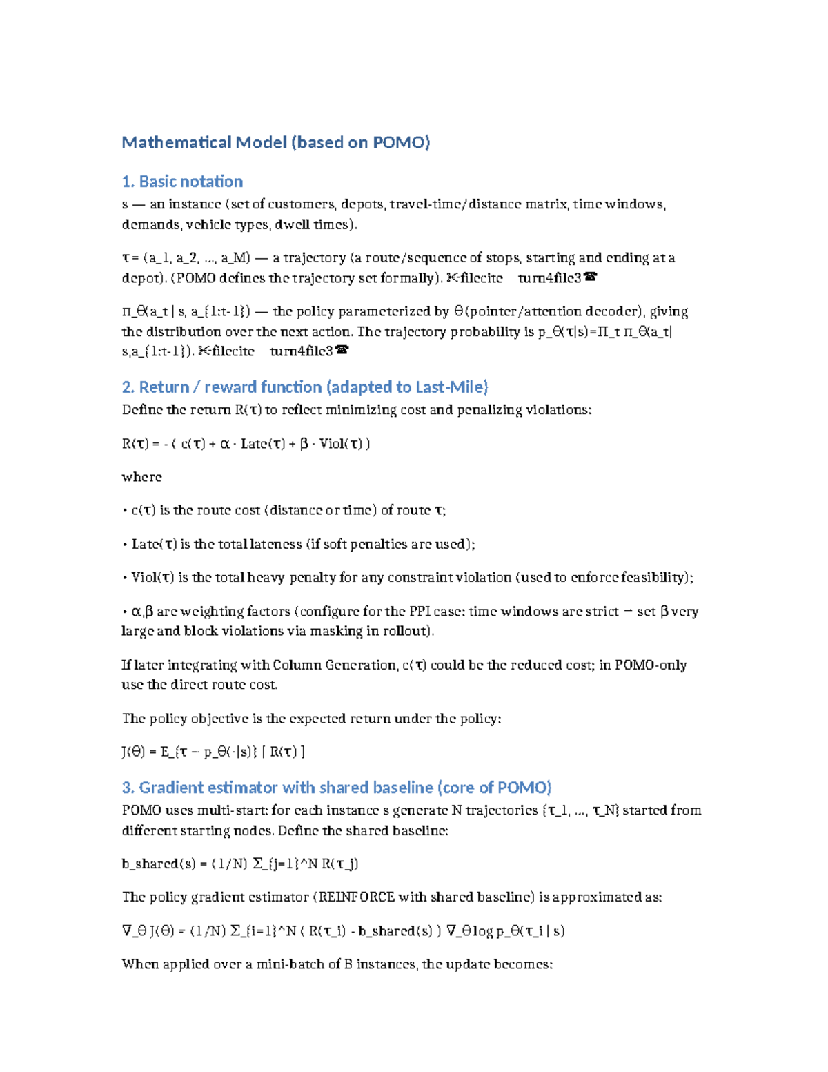 POMO Mathematical Model: Key Concepts and Implementation Details - Studocu