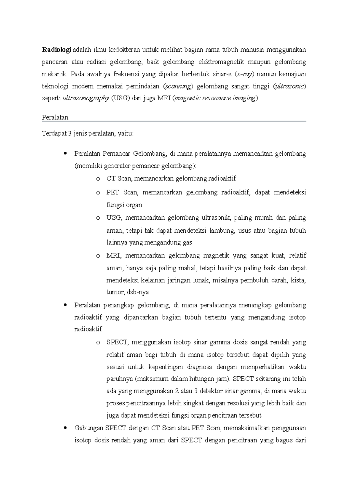 Definisi dan peralatan radiologi - Radiologi adalah ilmu kedokteran ...