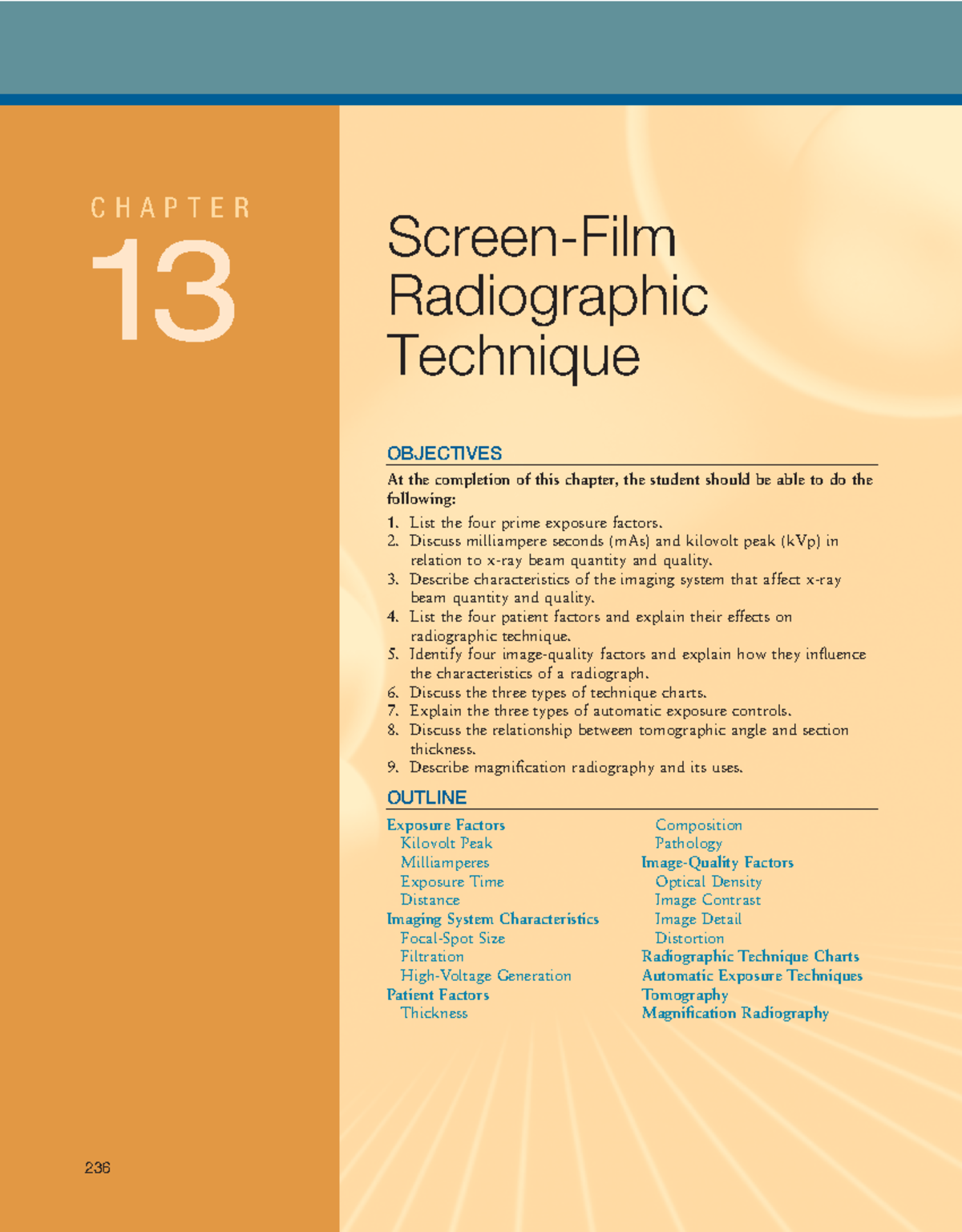 Chapter 13: Screen-Film Radiographic Technique - Bushong 11th Ed. - Studocu