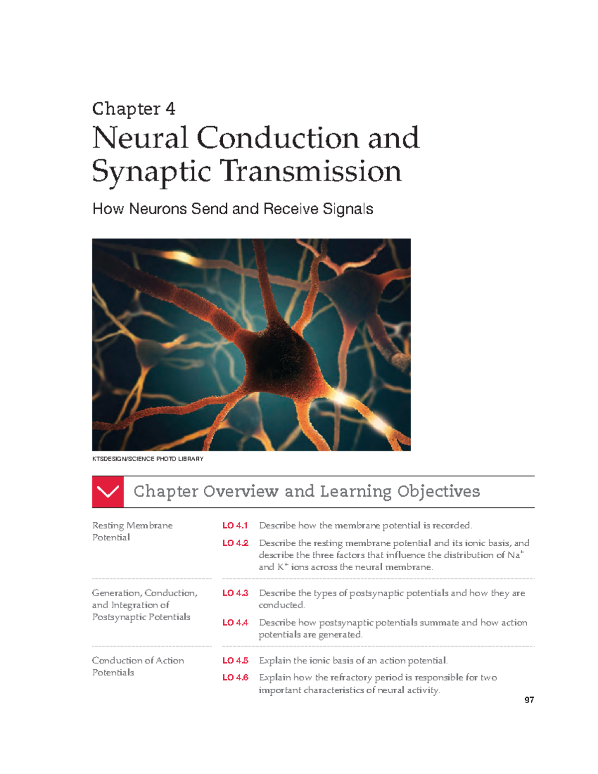 Chapter 4: Neural Conduction & Synaptic Transmission Overview - Studocu