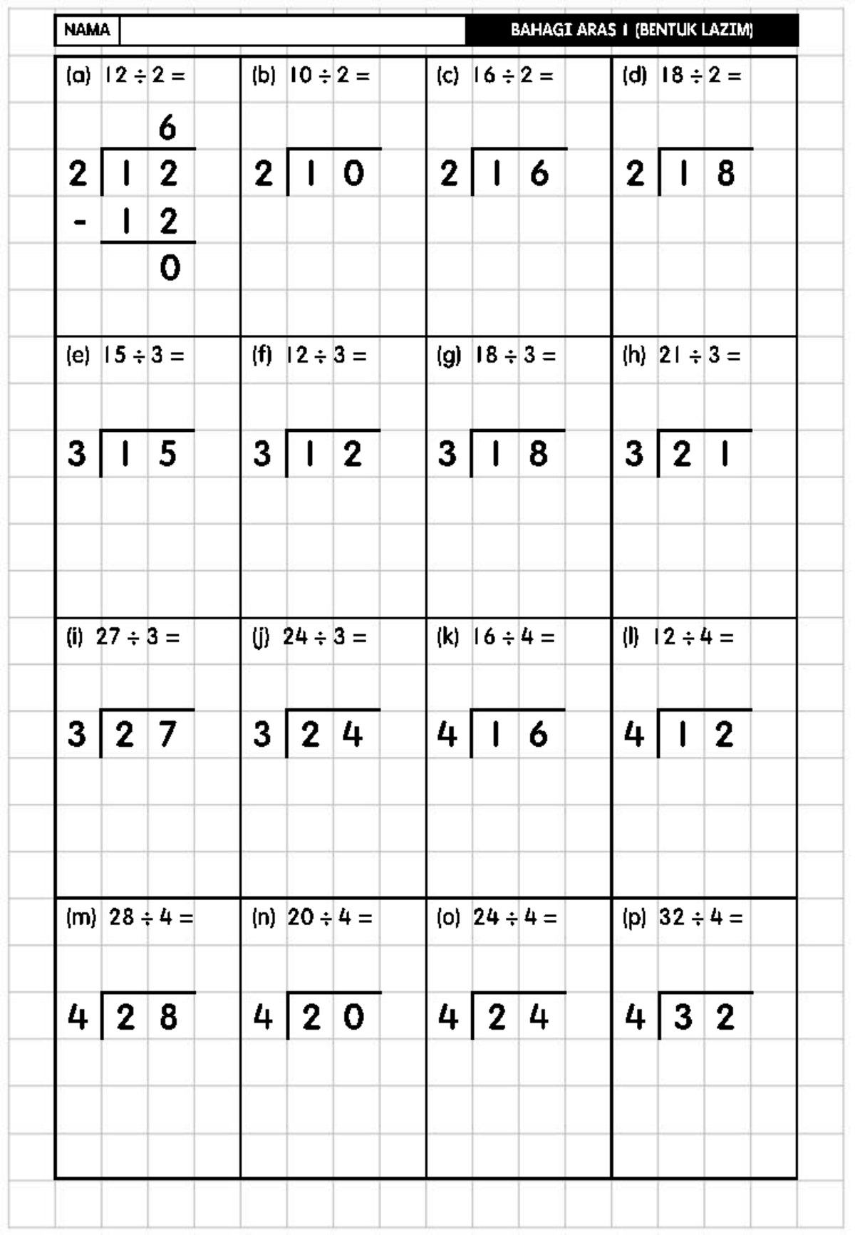 Modul Bahagi Tahun 2 - Latihan Matematik (BENTUK LAZIM) - Studocu