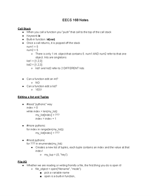 EECS 168 - University of Kansas - Programming I - Studocu