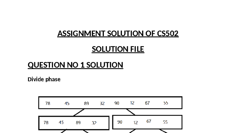 Assignment Solution OF CS502 new - Fundamentals of algorithm ...