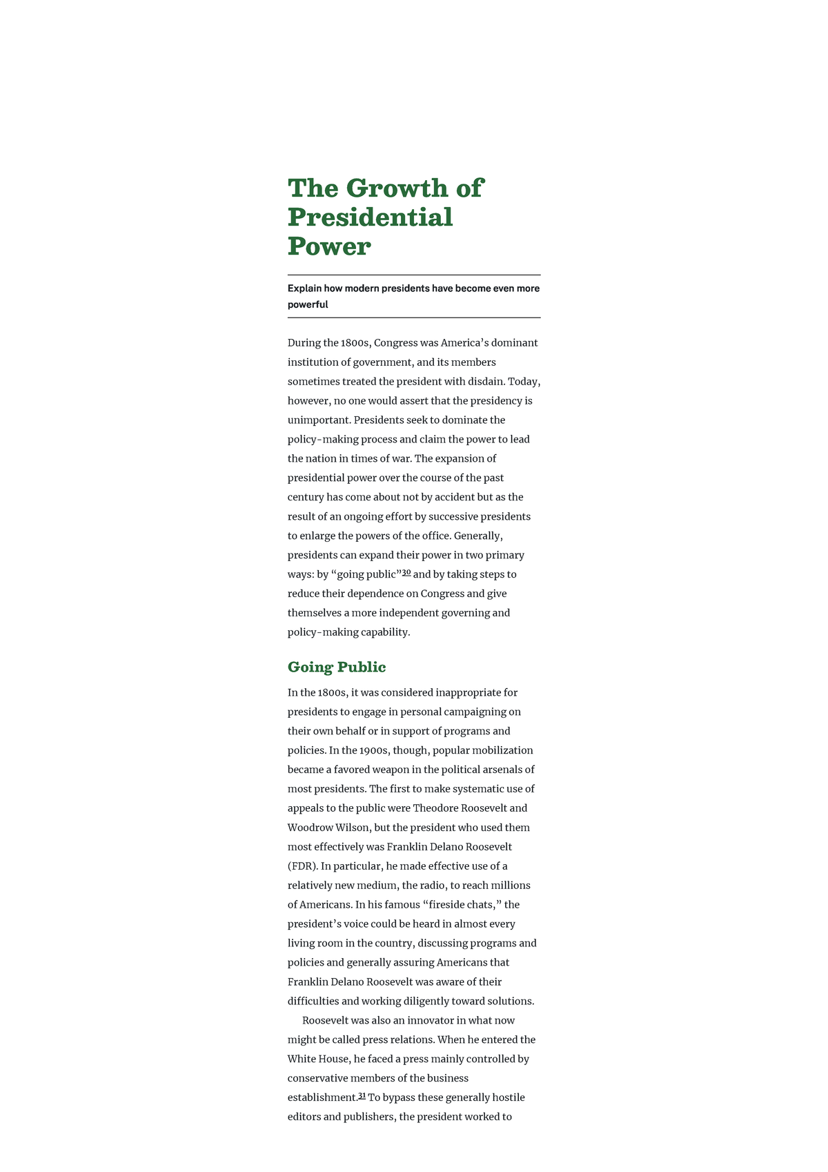 The Growth of Presidential Power: Examining Executive Orders and Their ...
