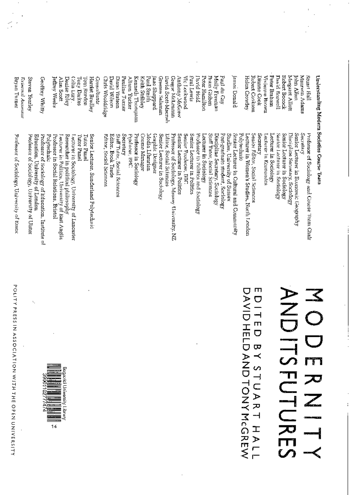 Understanding Modernity: Key Themes and Debates in Sociology (SOC101 ...