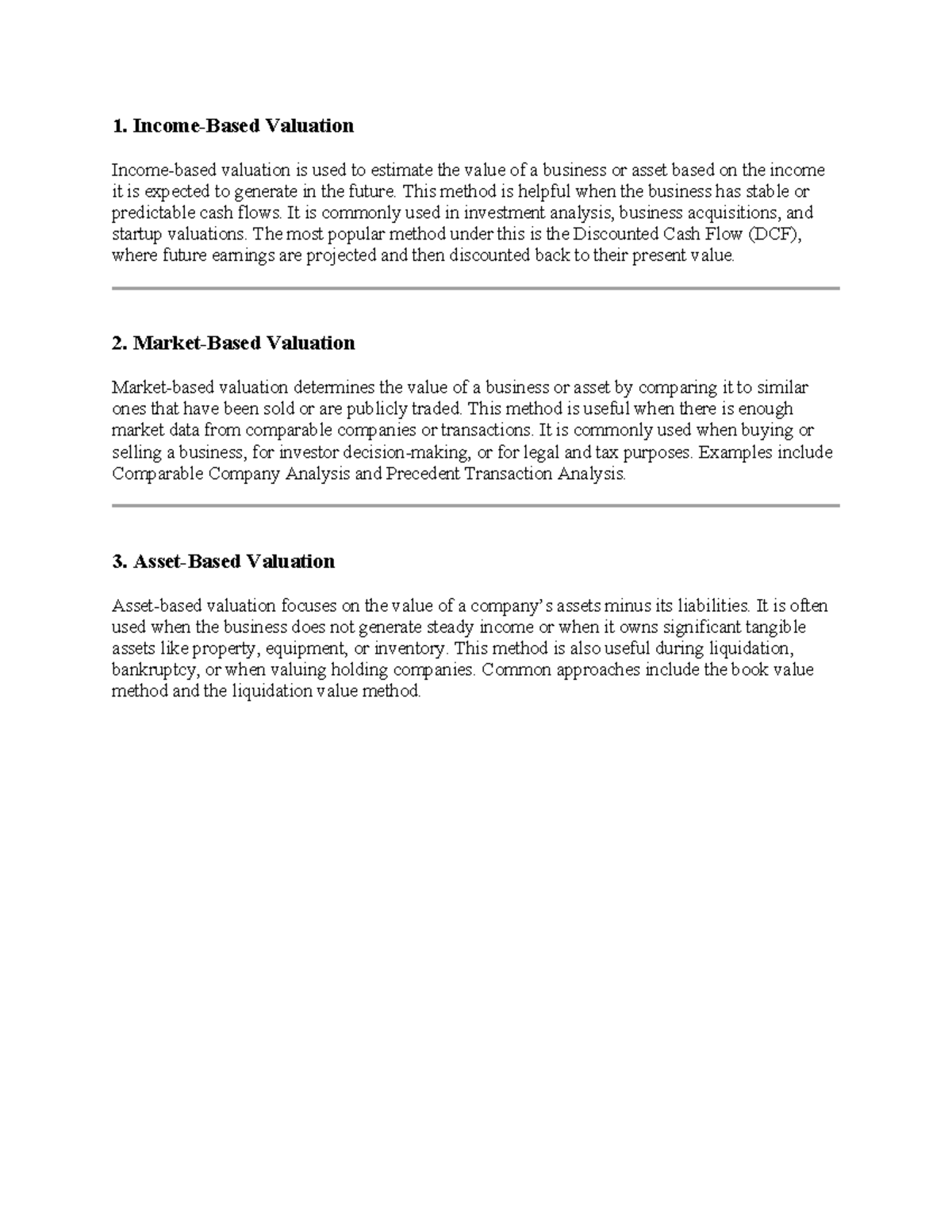 Valuation Methods Tutorial: Understanding Business Value Estimation ...