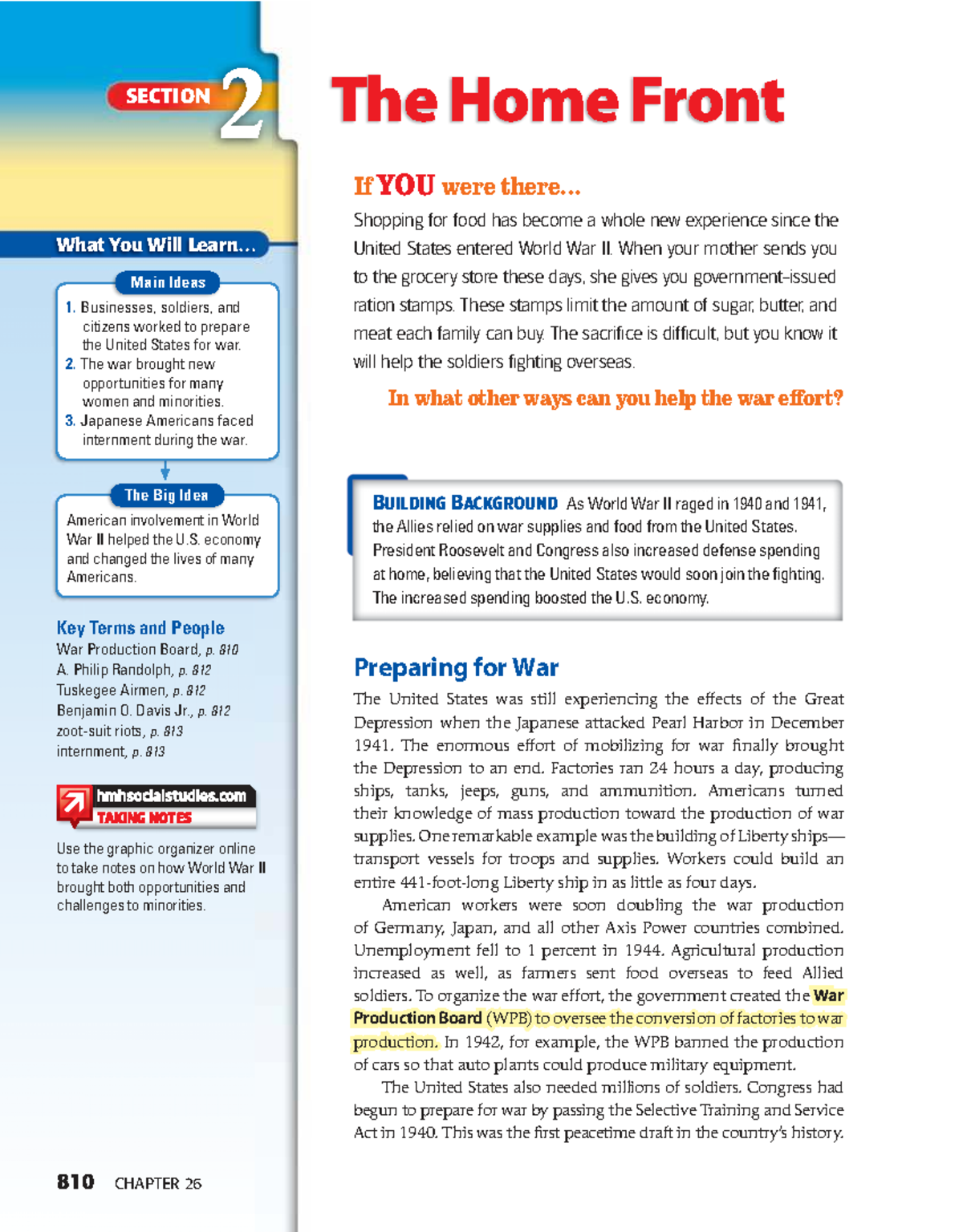 Chapter Notes: U.S. Home Front During WWII - Studocu