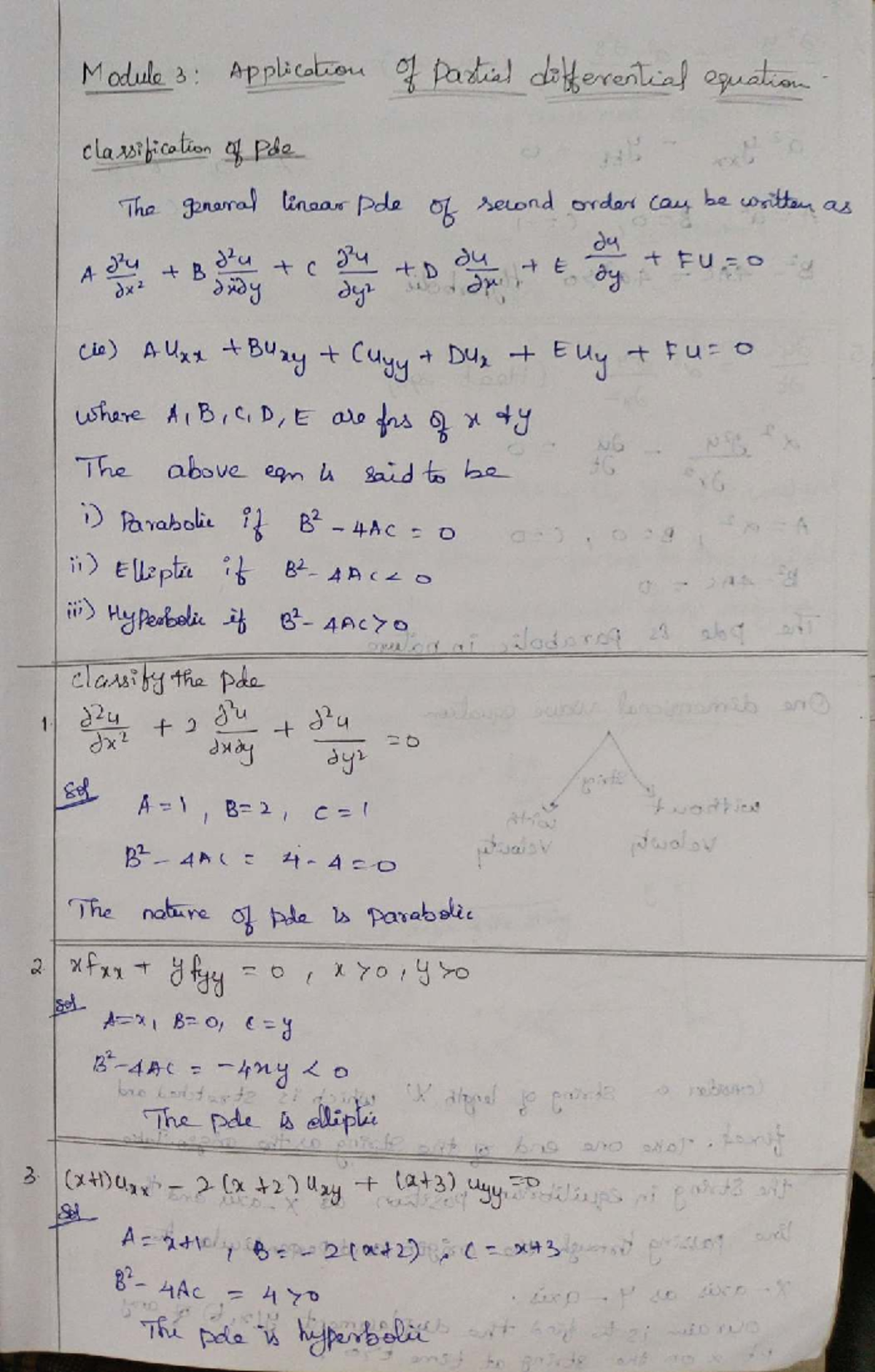 Unit 3: PDE Classification and Applications in Boundary Value Problems - Studocu