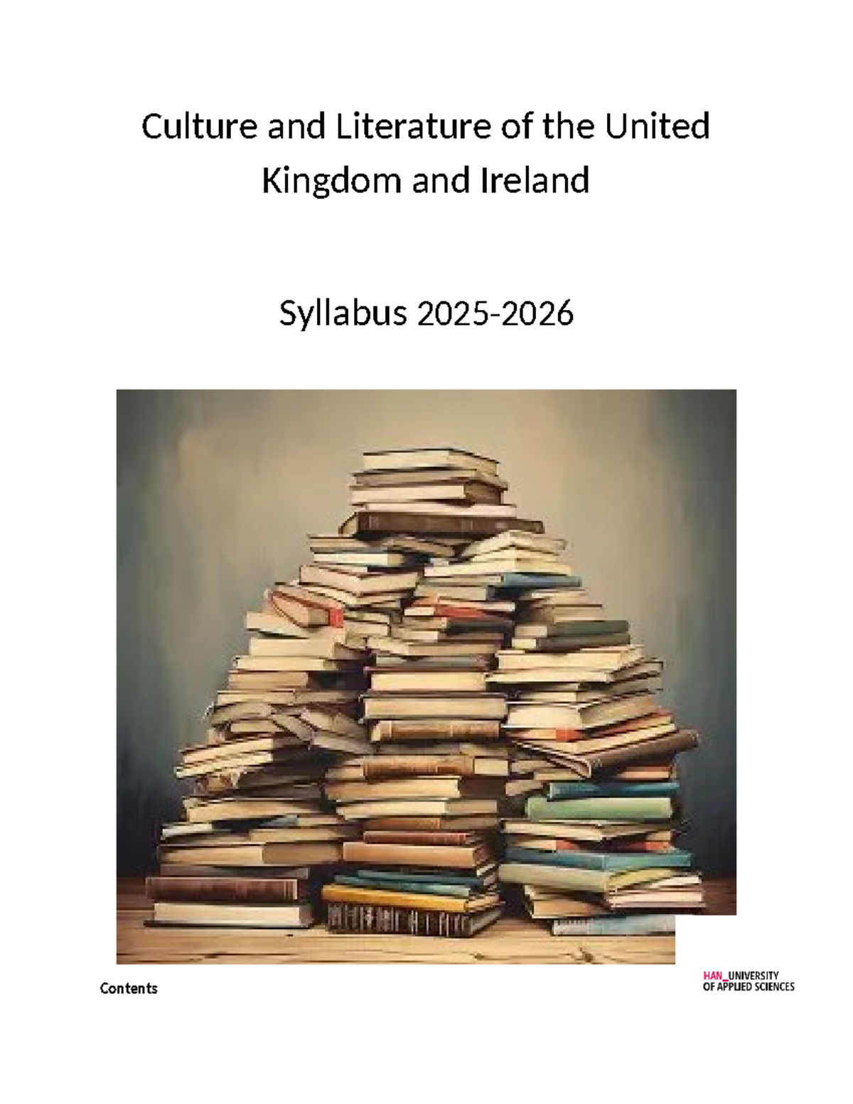 Culture and Literature of the UK & Ireland Syllabus S1 2025-2026 ...