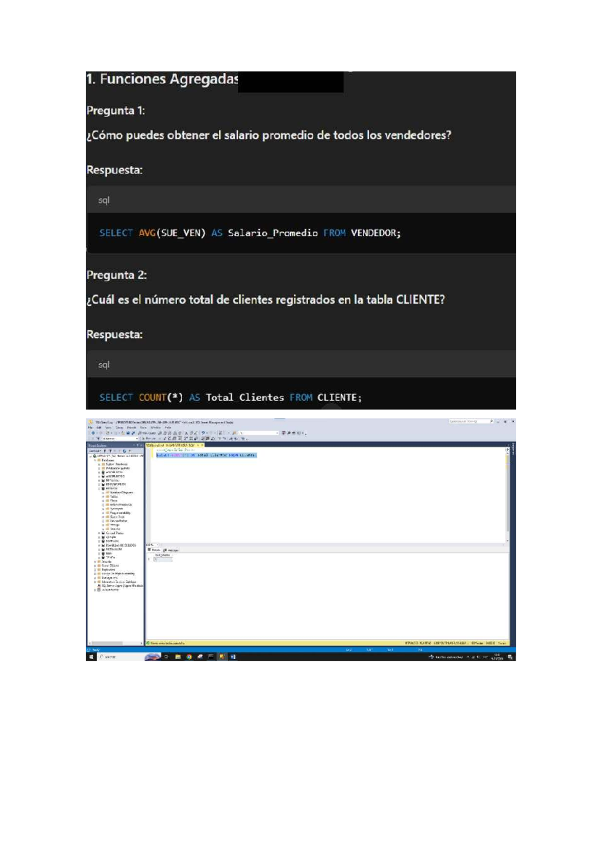 Ejercicios de SQL: Funciones Agregadas y Definidas - Semana 13 - Studocu