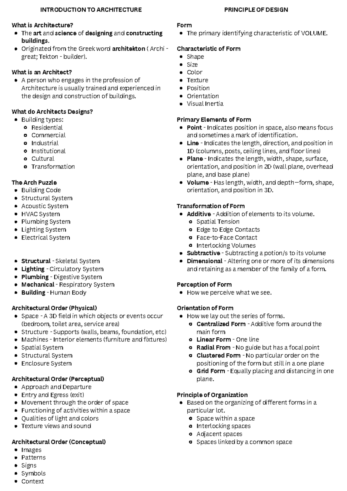 ARTA 1 Reviewer 1 - SUMMARY OF LESSON - The art and science of ...
