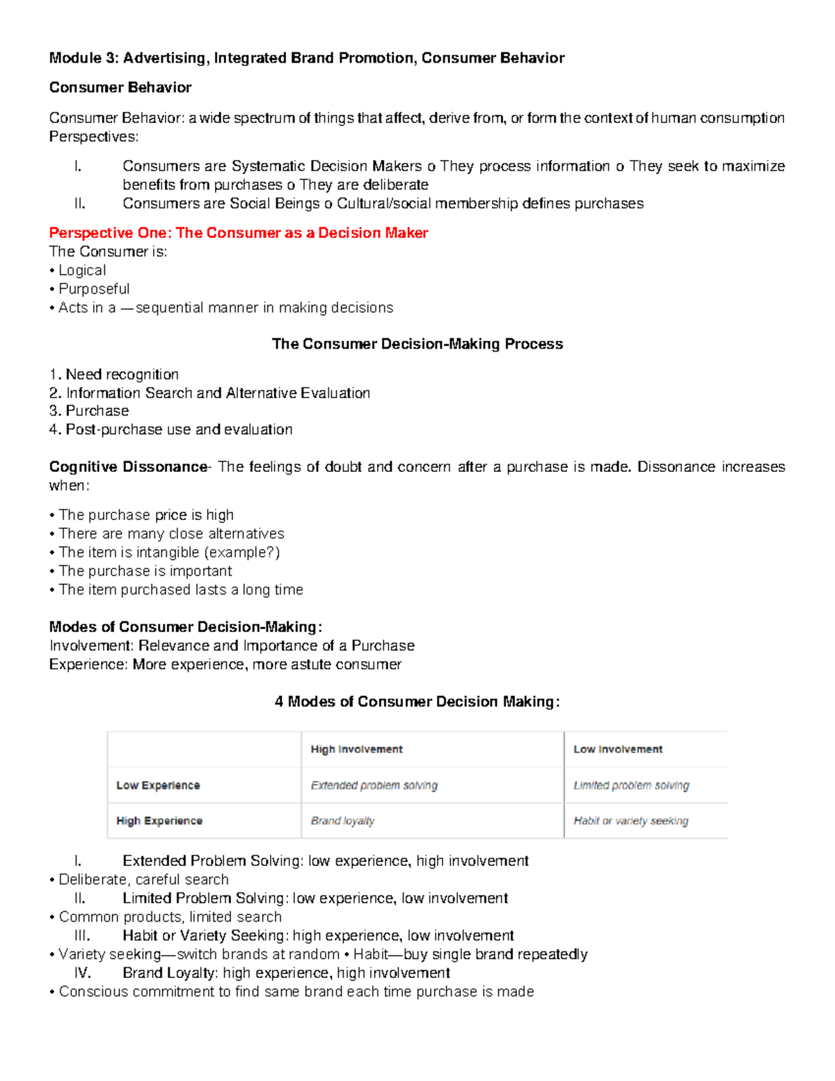 Module 3: Advertising & Consumer Behavior Insights - Studocu
