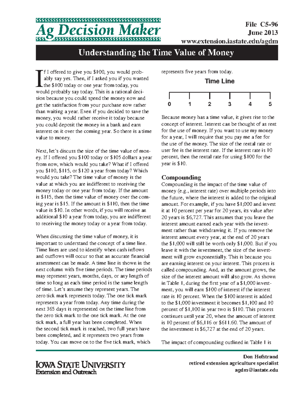 Time Value of Money - Lecture 2 (FIN 101) - Studocu