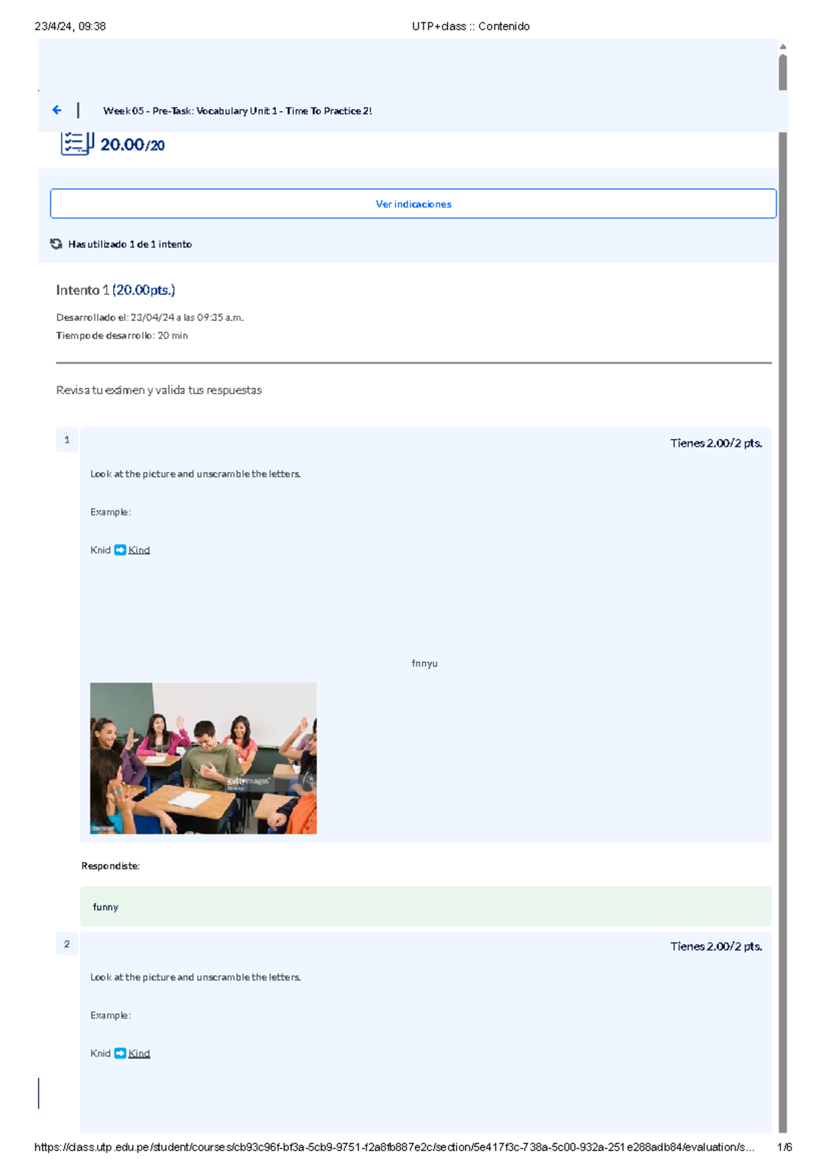 📖 Week 05 - Vocabulary Unit 1: Time to Practice 2 Activity Notes - Studocu