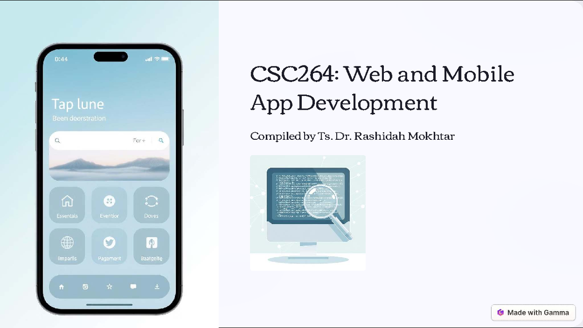 Chapter 1 Introduction to Internet - CSC264: Web and Mobile App Development Compiled by Ts. Dr ...