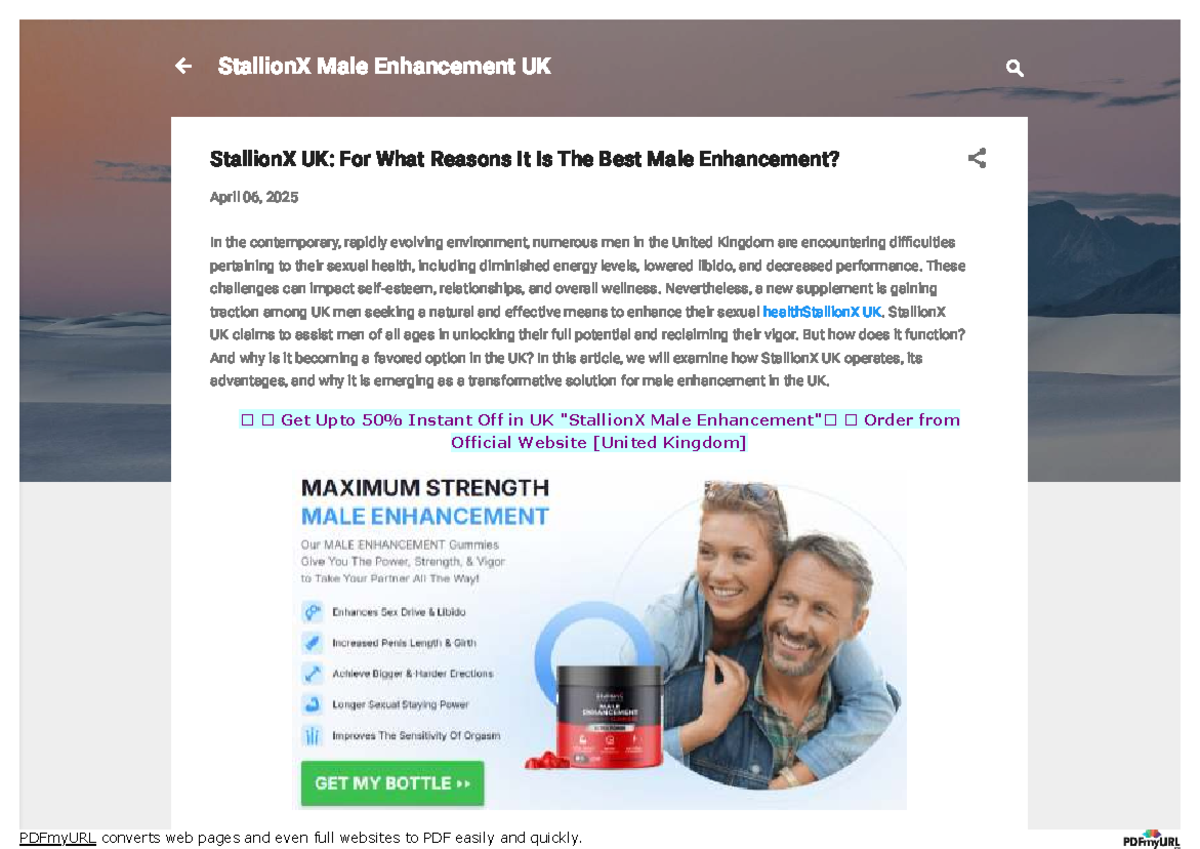 Stallion X UK - StallionX Male Enhancement UK StallionX UK: For What ...