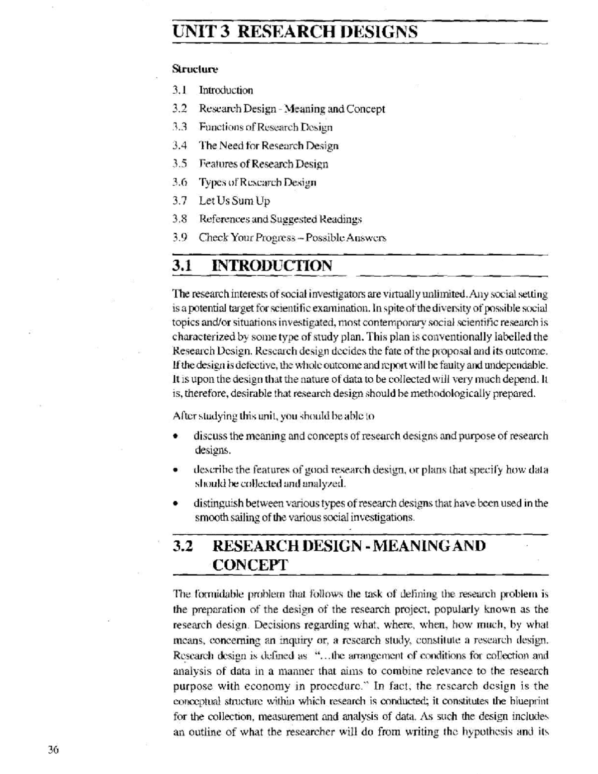 Research Design Overview: UNIT 3 - Key Concepts and Functions - Studocu
