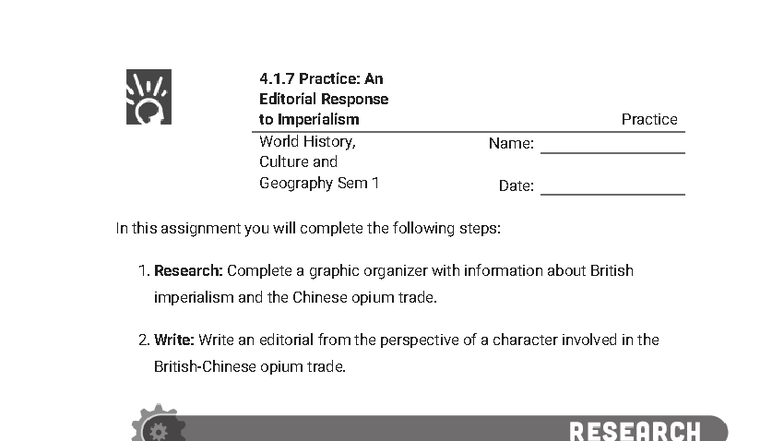 4.1.7 Practice: Editorial Response to Imperialism in World History ...