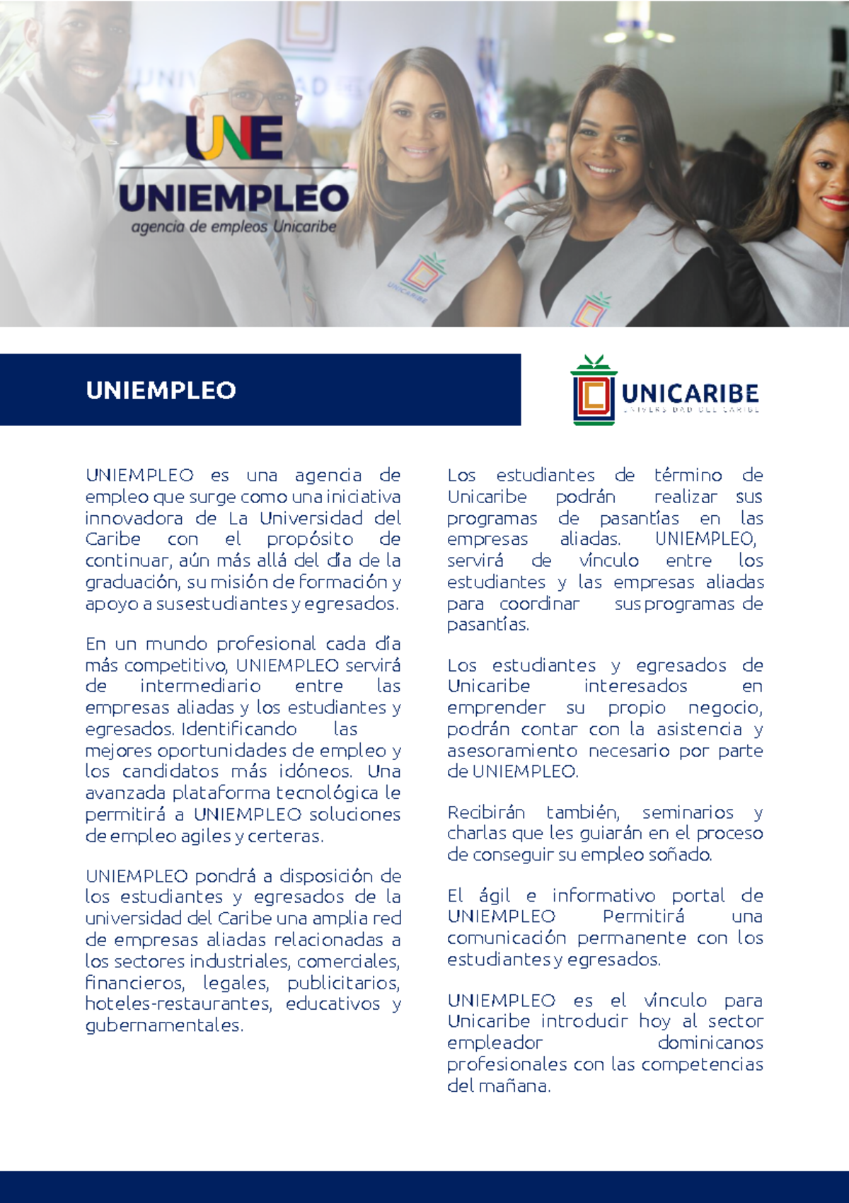 Uniempleo: Agencia de empleo para estudiantes y egresados de Unicaribe ...