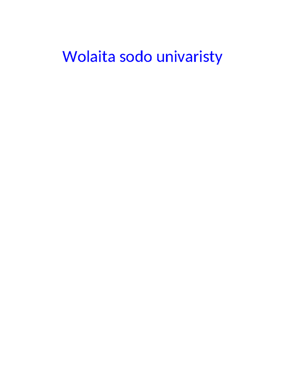 Web-Based Student Union Voting System at Wolaita Sodo University - Studocu