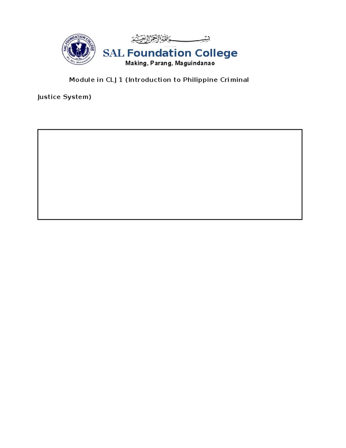 LEA 4 Lesson 1 - LESSON 1 I. POLICE OPERATIONS Categories of Police ...