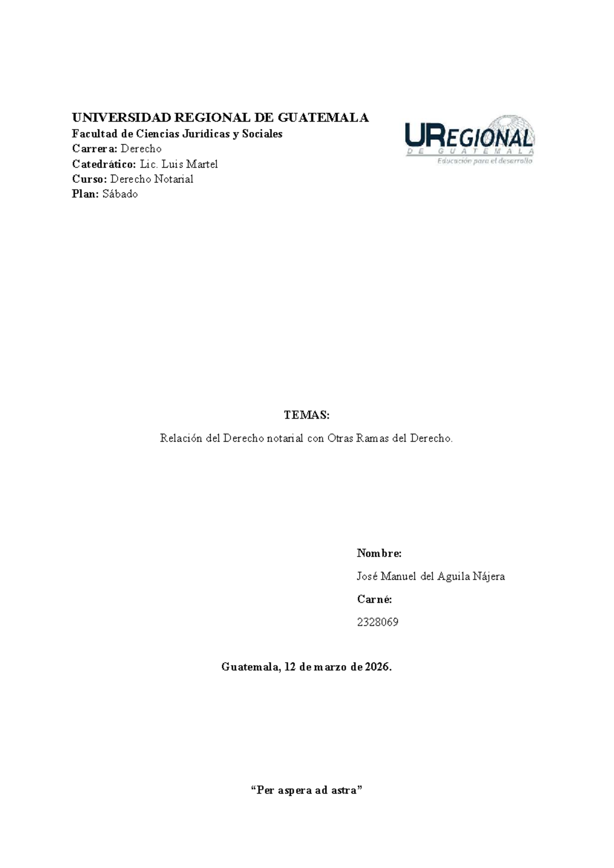 Derecho Notarial y su Relación con Otras Ramas del Derecho - Derecho ...