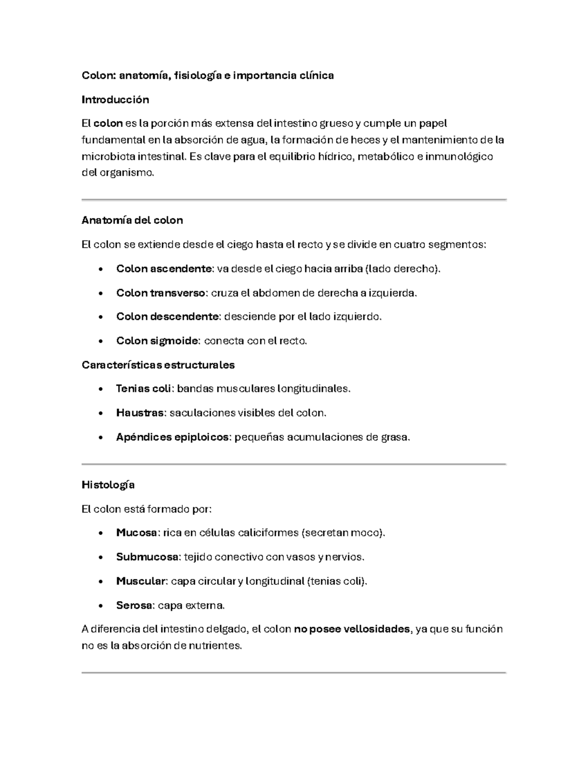 Colon: Anatomía, Fisiología e Importancia Clínica - Estudio Completo ...