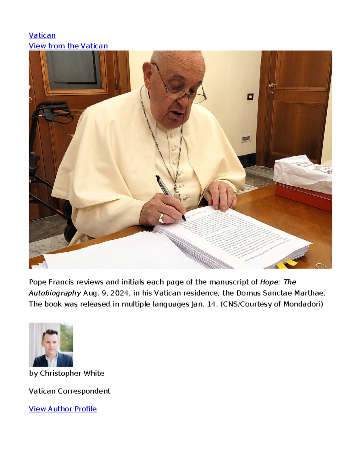 5 Key Insights from Pope Francis' Autobiography: Hope (2024) - Studocu