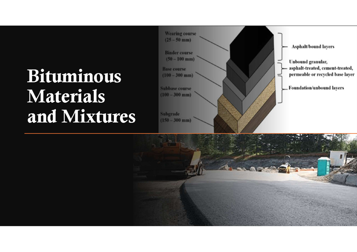 Bituminous Materials and Mixtures: Properties and Applications - Studocu