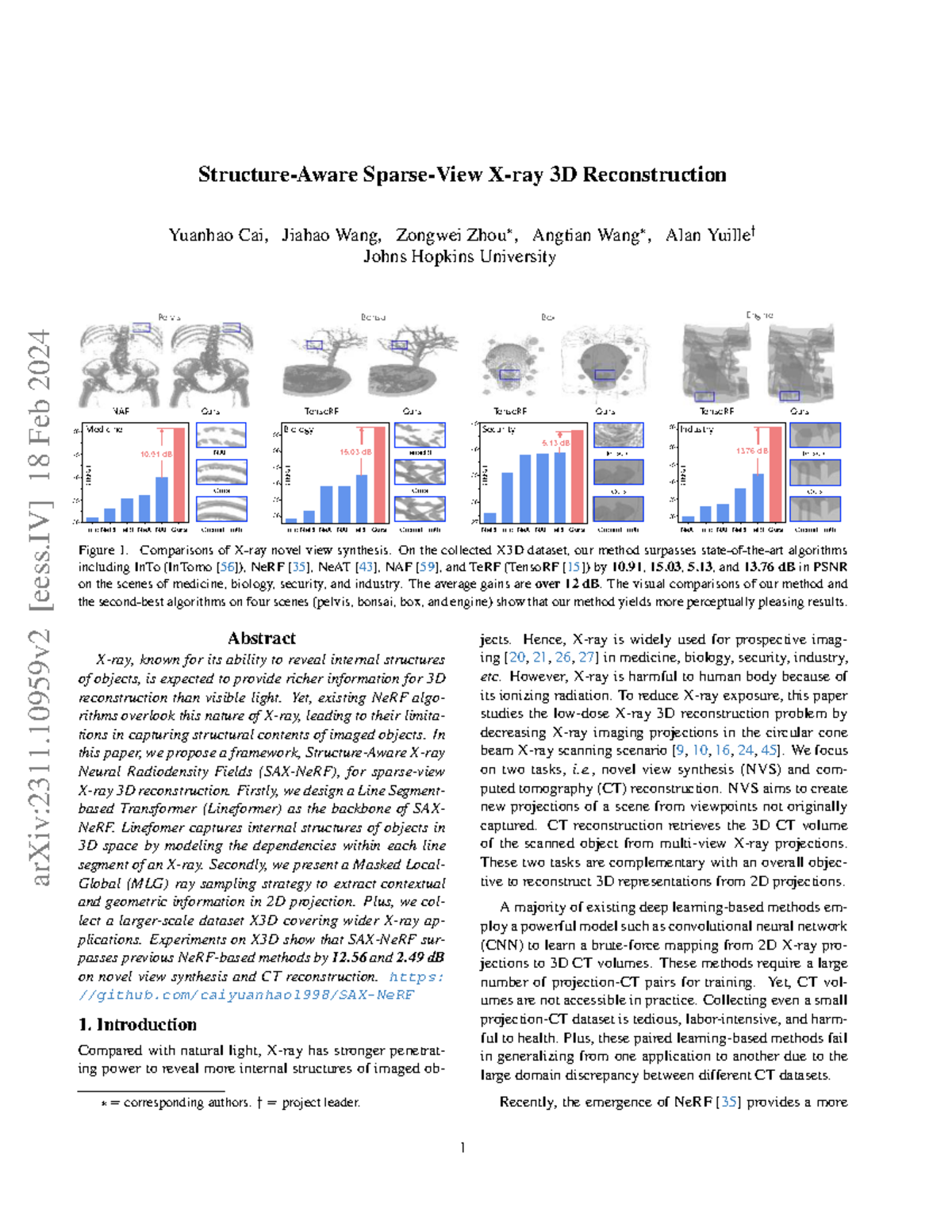 Structure-Aware Sparse-View X-ray 3D Reconstruction (NAF 50) - Studocu