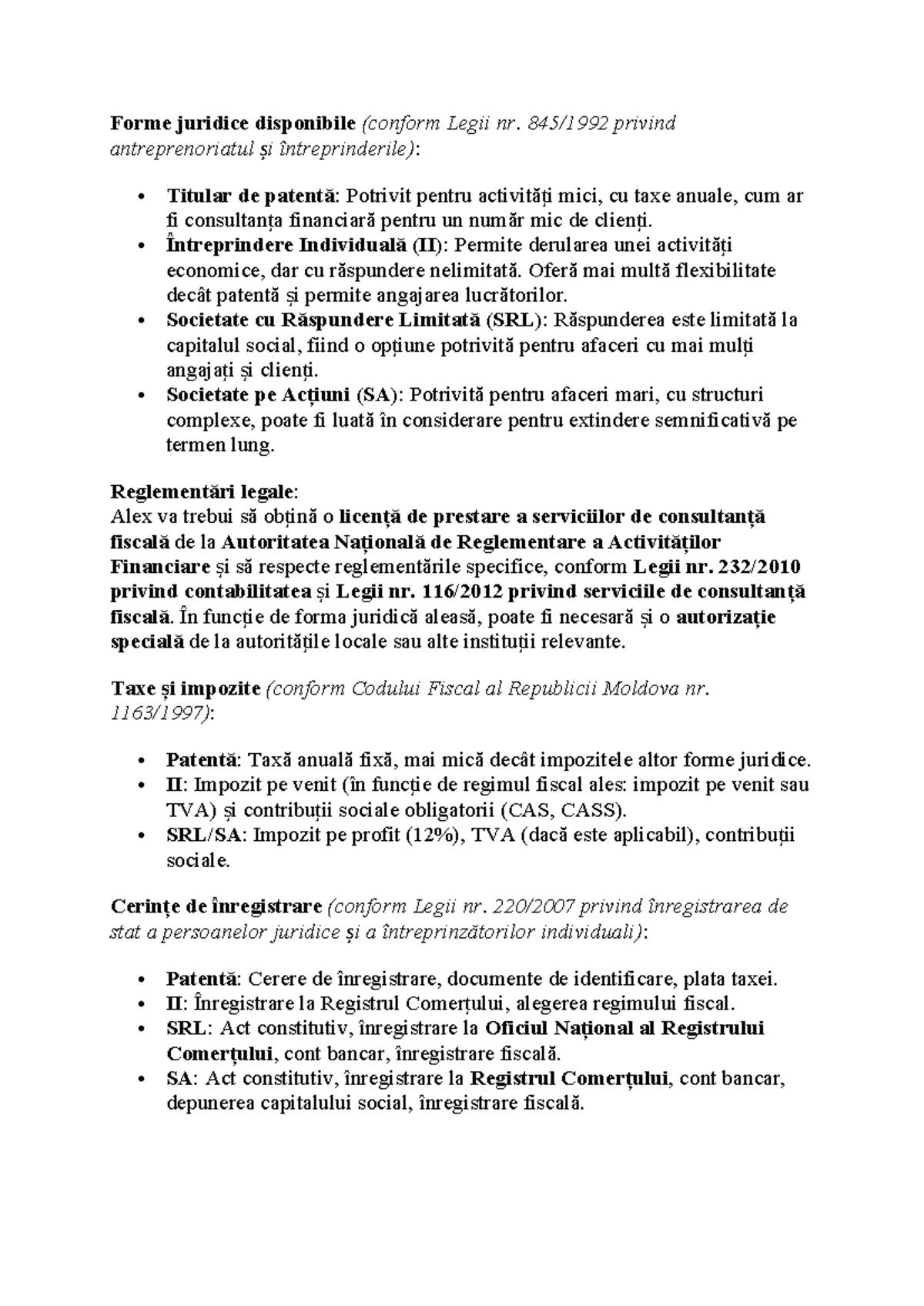 Forme Juridice pentru Antreprenoriat: Ghid Complet și Reglementări ...