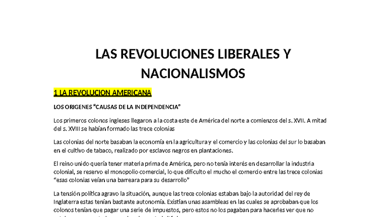 T. 2 LAS Revoluciones Liberales y Nacionalismos: Orígenes y Desarrollo ...