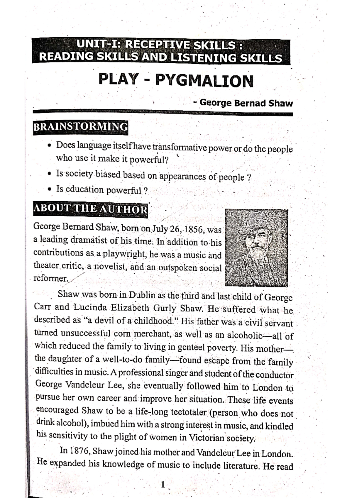 Pygmalion: Analyzing Themes of Transformation and Society in Shaw's ...