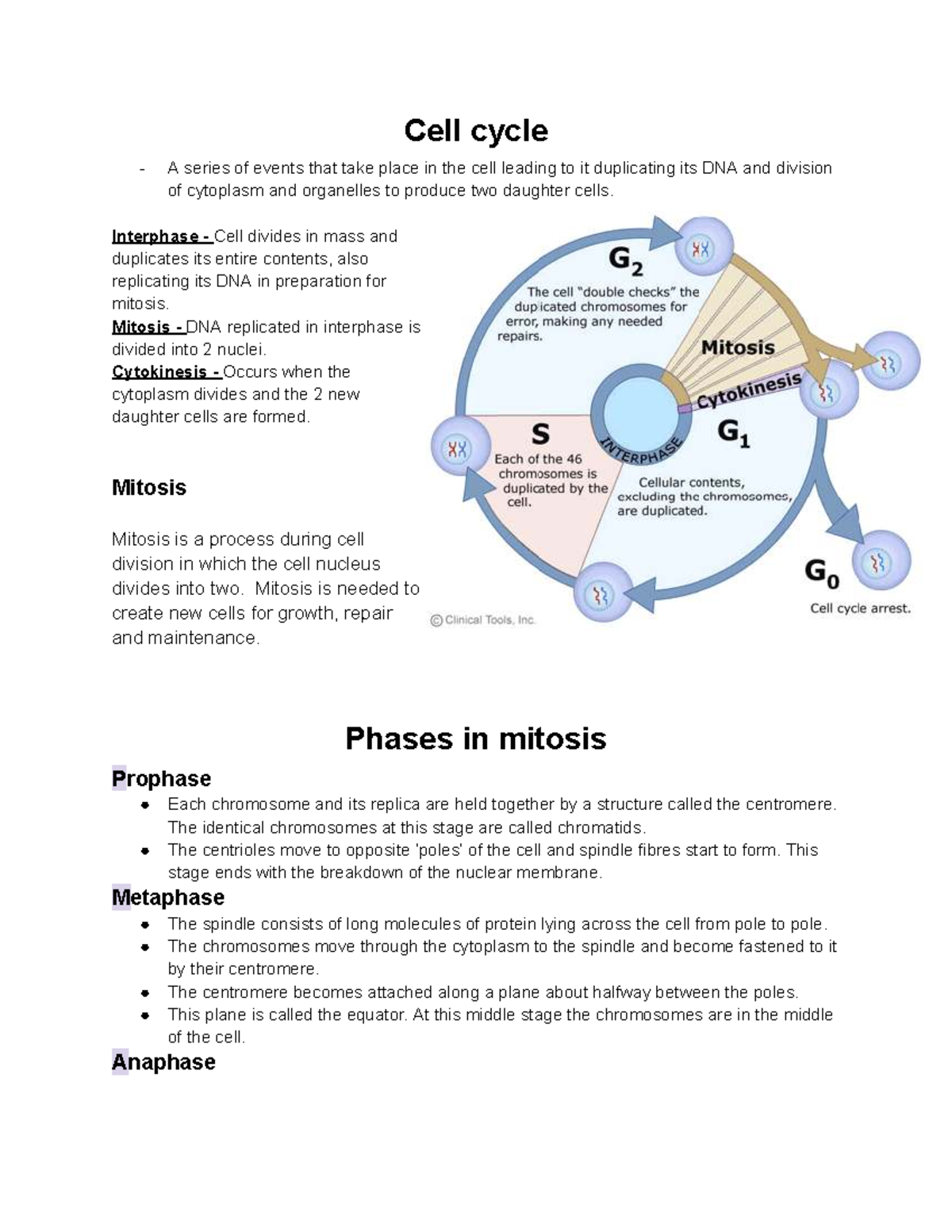 Module 5: Heredity - Cell Cycle and DNA Replication Overview - Studocu