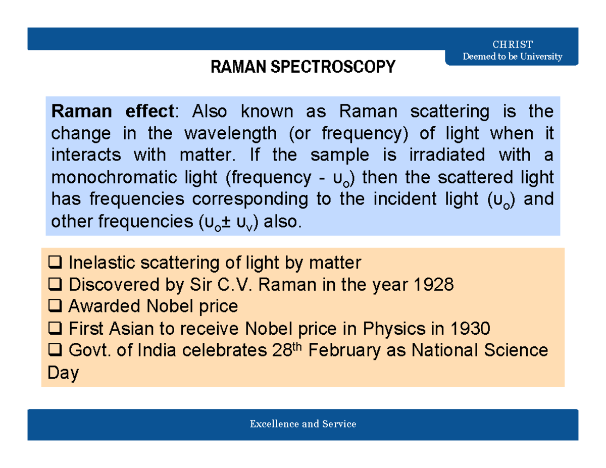 Raman Spectroscopy Overview & Applications in Forensic Science - Studocu