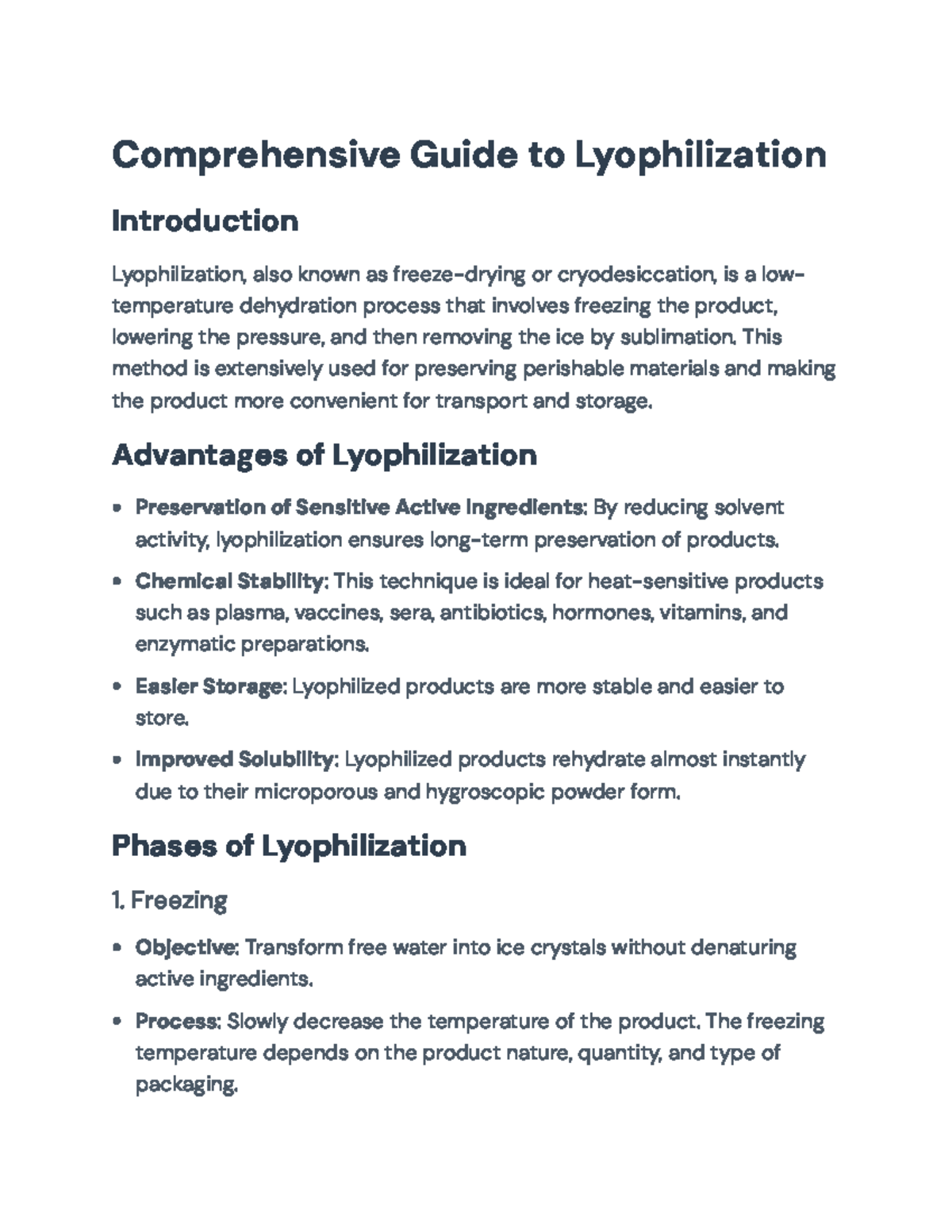 Lyophilization: Process, Techniques, and Quality Control Guide ...