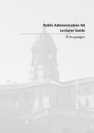 N6 Public Law Lecturer Guide - Public Law N Lecturer Guide A Kruger ...