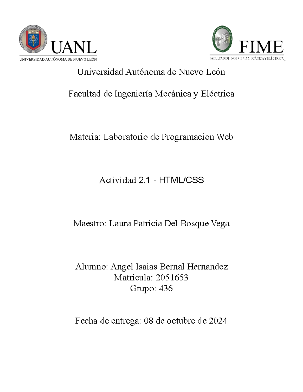 Actividad 2 - HTML/CSS Lab Notes for Programación Web (PRACT 2) - Studocu