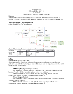 Lab report 3 - Recrystallization and Melting point analysis - Recrystallization & Melting Point ...