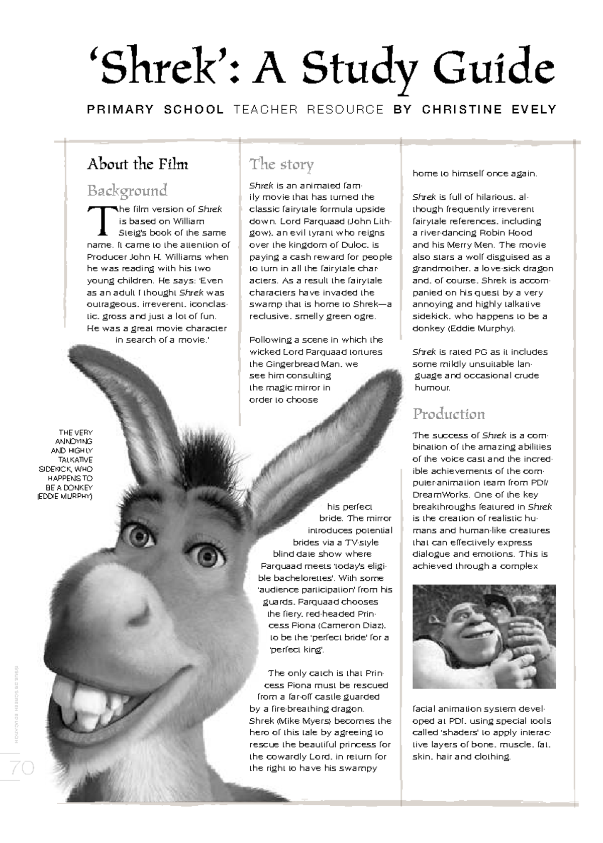 ATOM Study Guide: Analyzing the Film Shrek for Primary Teachers - Studocu