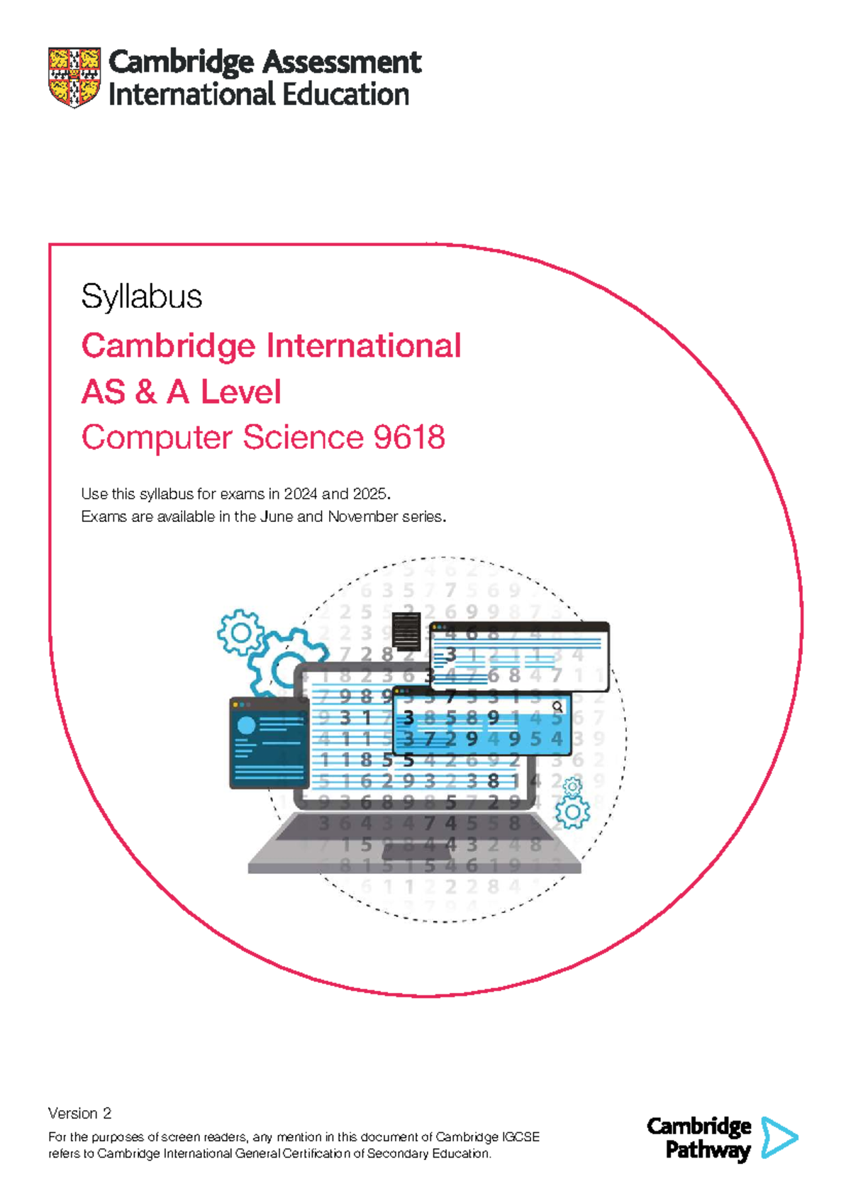 Cambridge International AS A Level Computer Science 9618 Syllabus (2024 ...