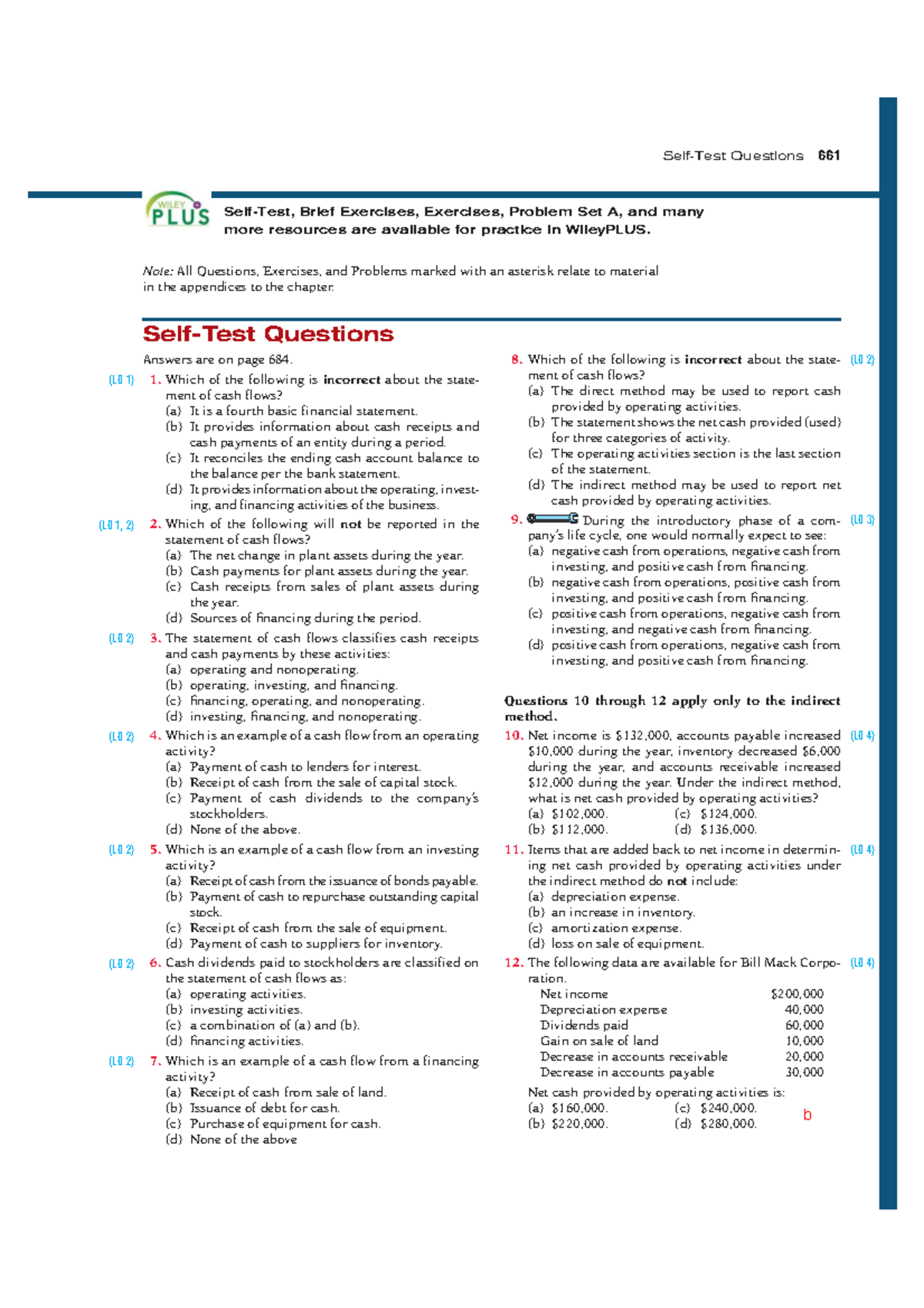 CFS Analysis Exercises for Financial Statement Preparation (FIN 661 ...