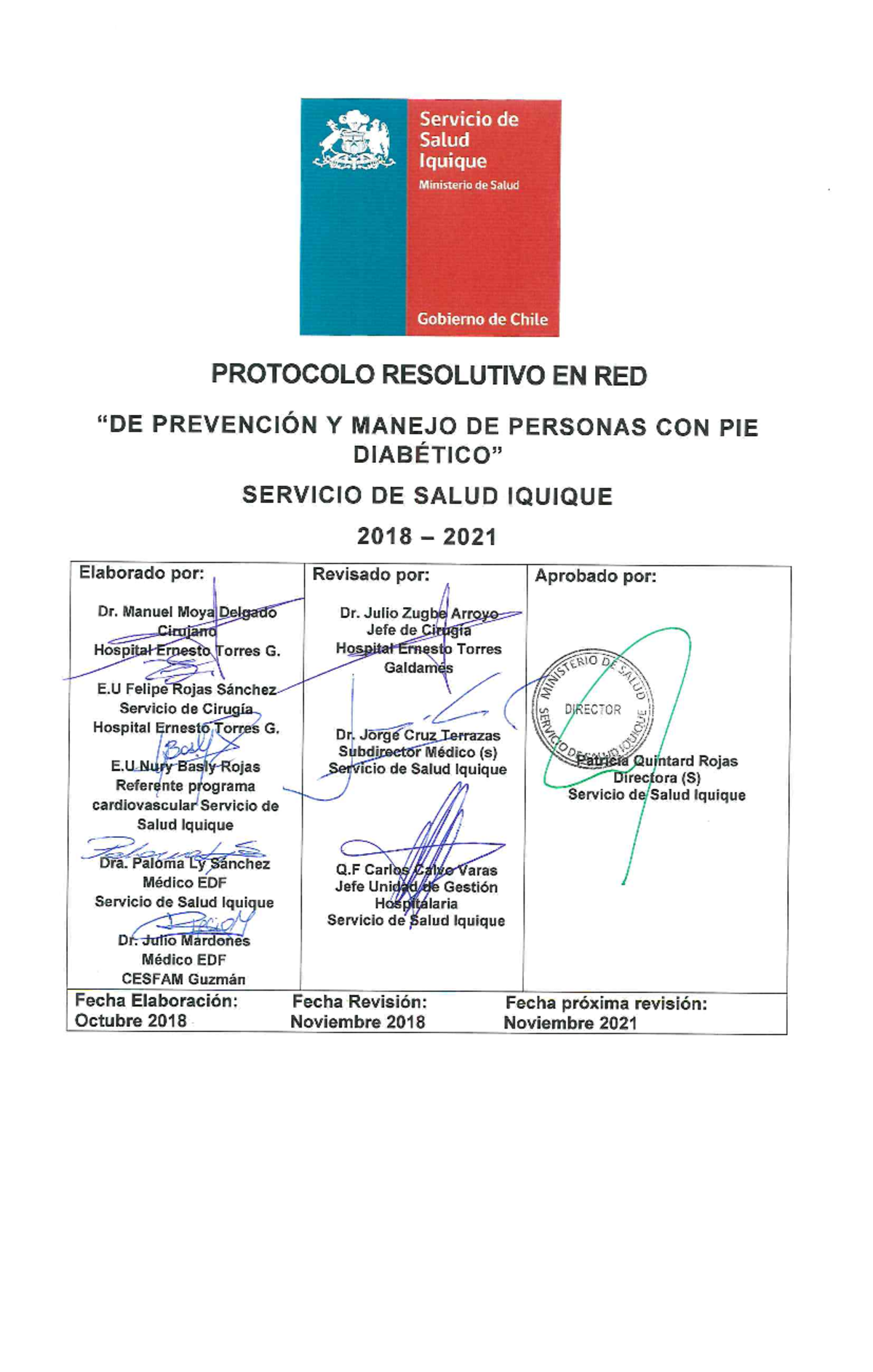 Protocolo Resolutivo en Red para Manejo de Pie Diabético - Servicio de ...