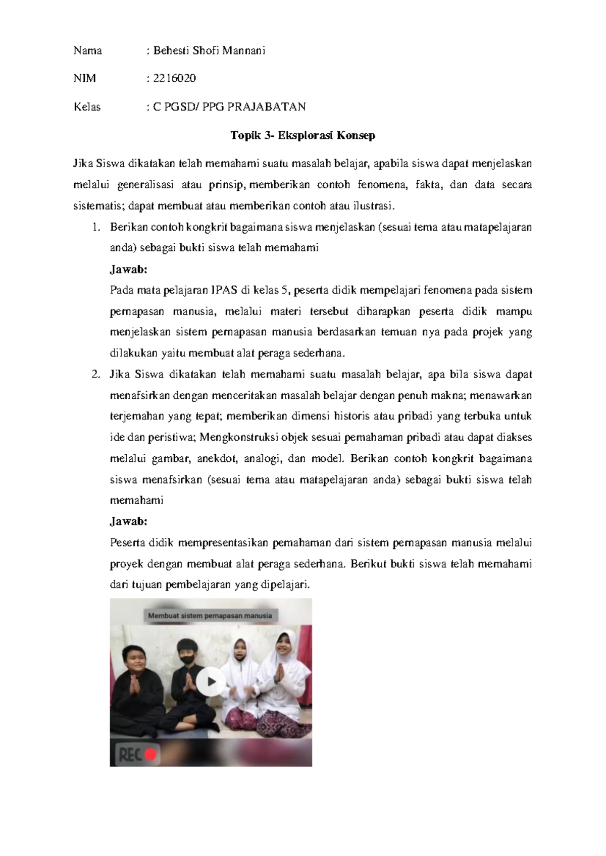PPK. Topik 3 - Pemahaman Masalah Belajar dan Contoh Konkrit - Studocu