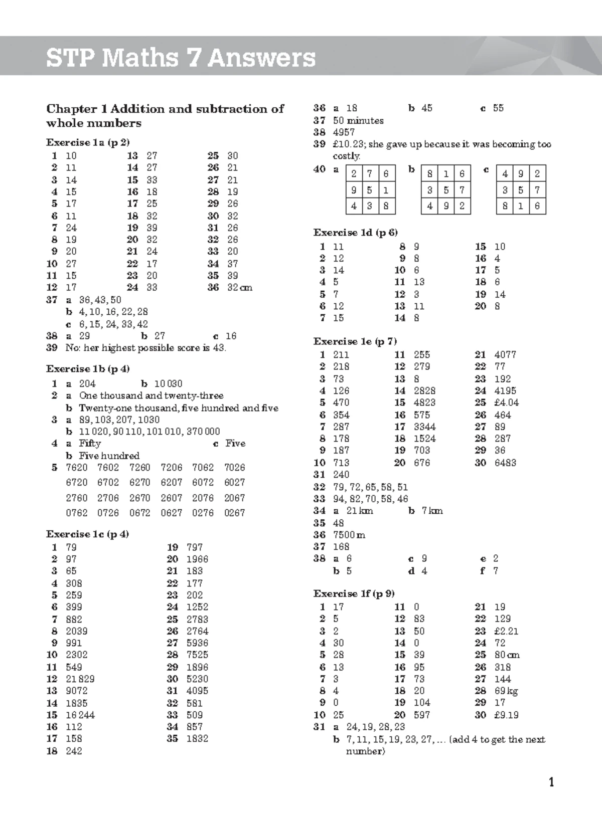 Maths 5 LB Answerkey - answers - Learner’s Book answers Unit 1 The number system Getting started ...