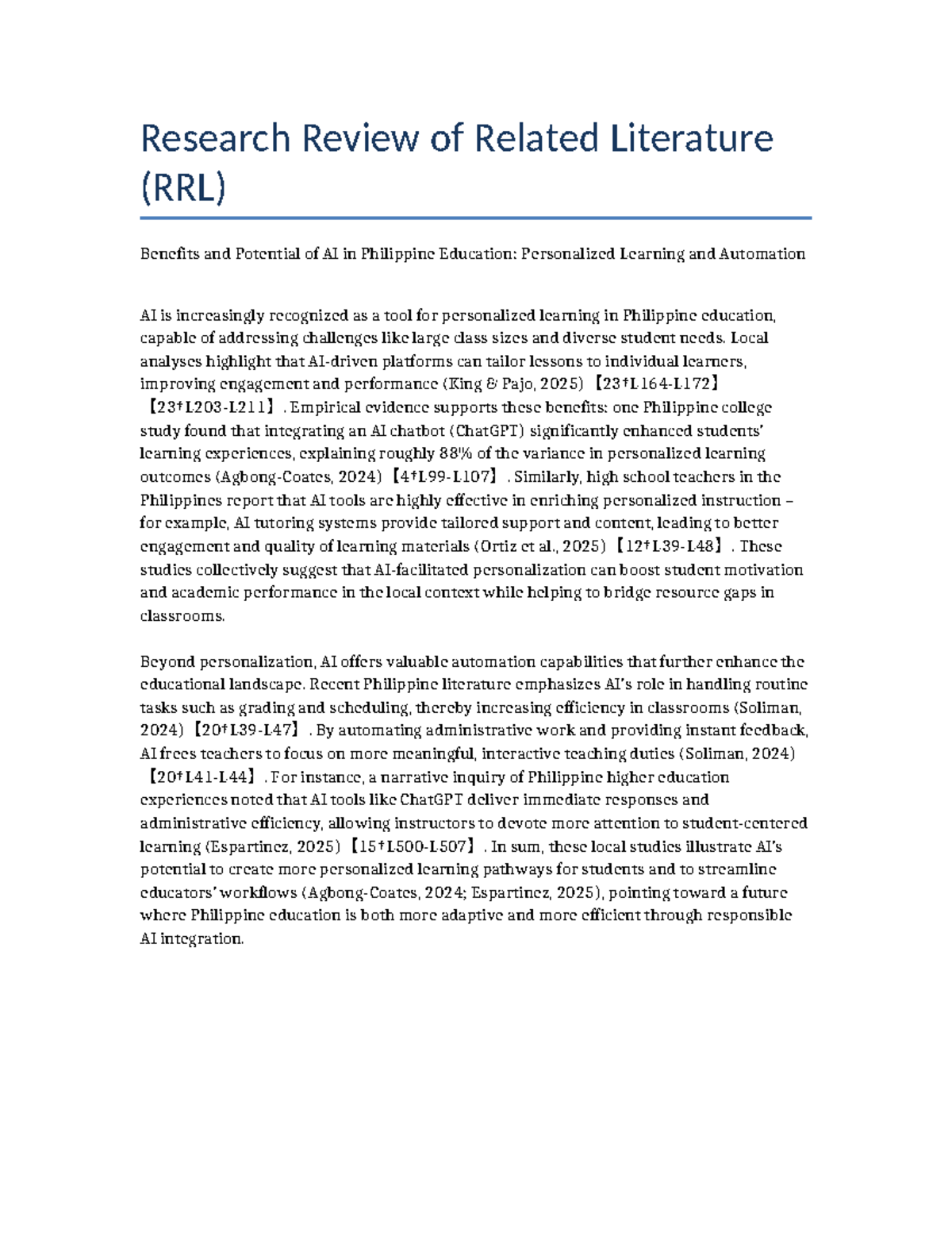 AI in Philippine Education: RRL on Personalized Learning & Automation ...